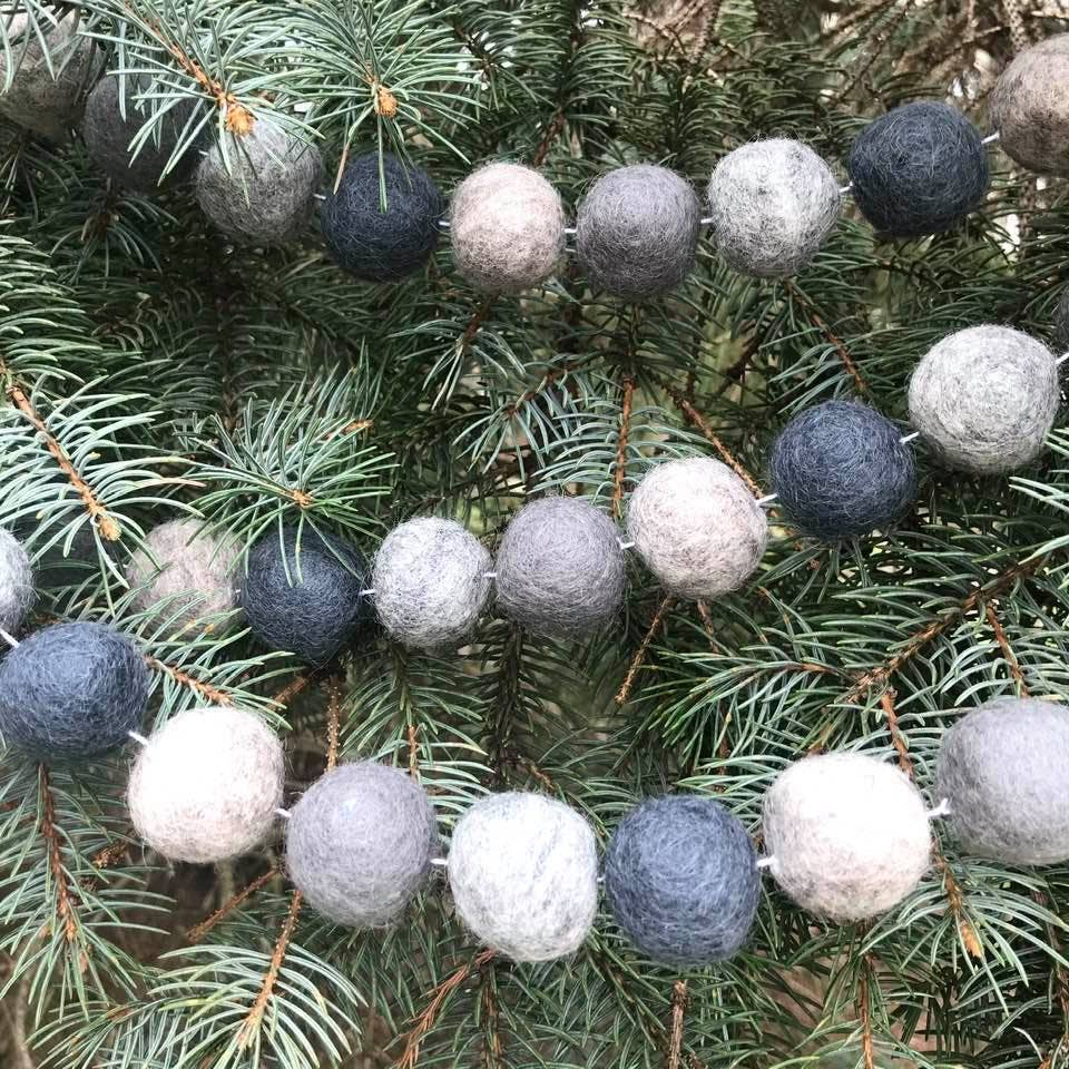 Garland Balls - Grey – Juniper Tree Market